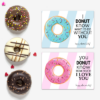 Valentine Donut Cards - Free Printable - Strawberry and Hearts