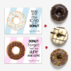 Valentine Donut Cards - Free Printable - Strawberry and Hearts