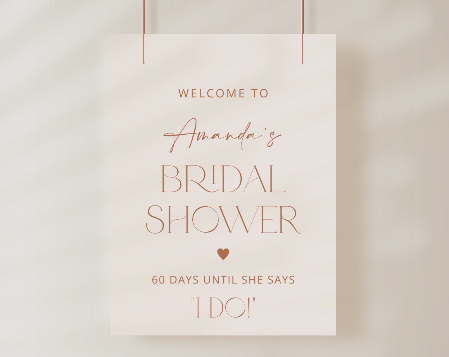 Minimal Boho Welcome Sign - Bridal Shower Sign - Party Sign