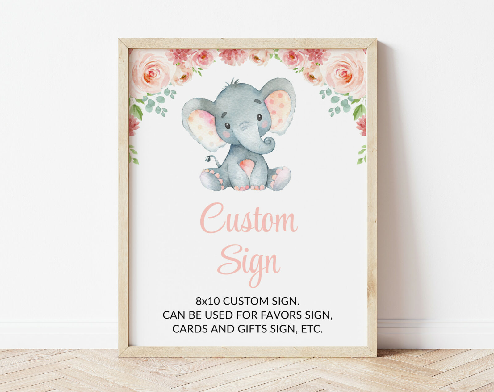 Little Elephant Welcome Sign - Baby Shower Sign - Party Sign