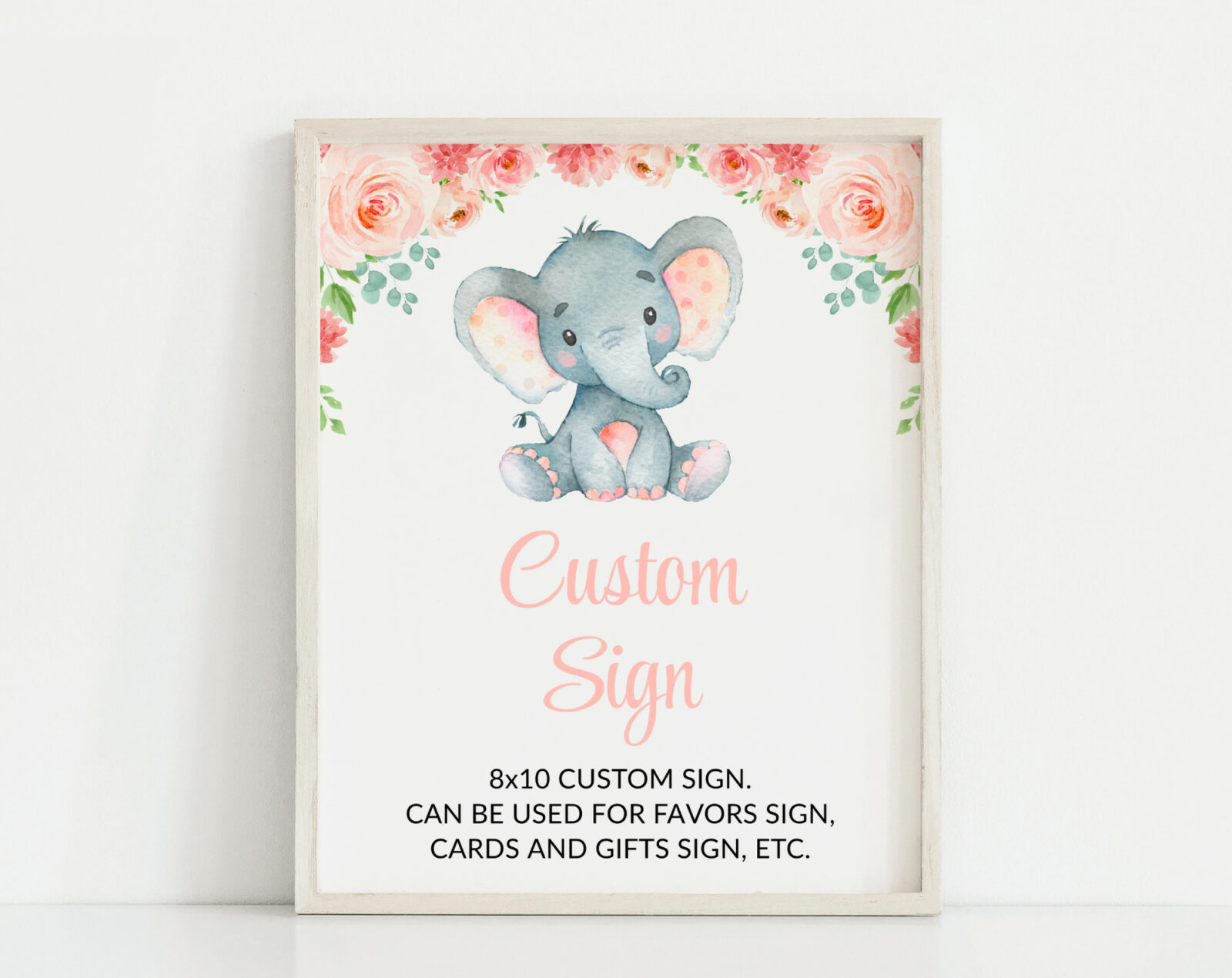 Little Elephant Custom Sign - Baby Shower Sign - Party Sign