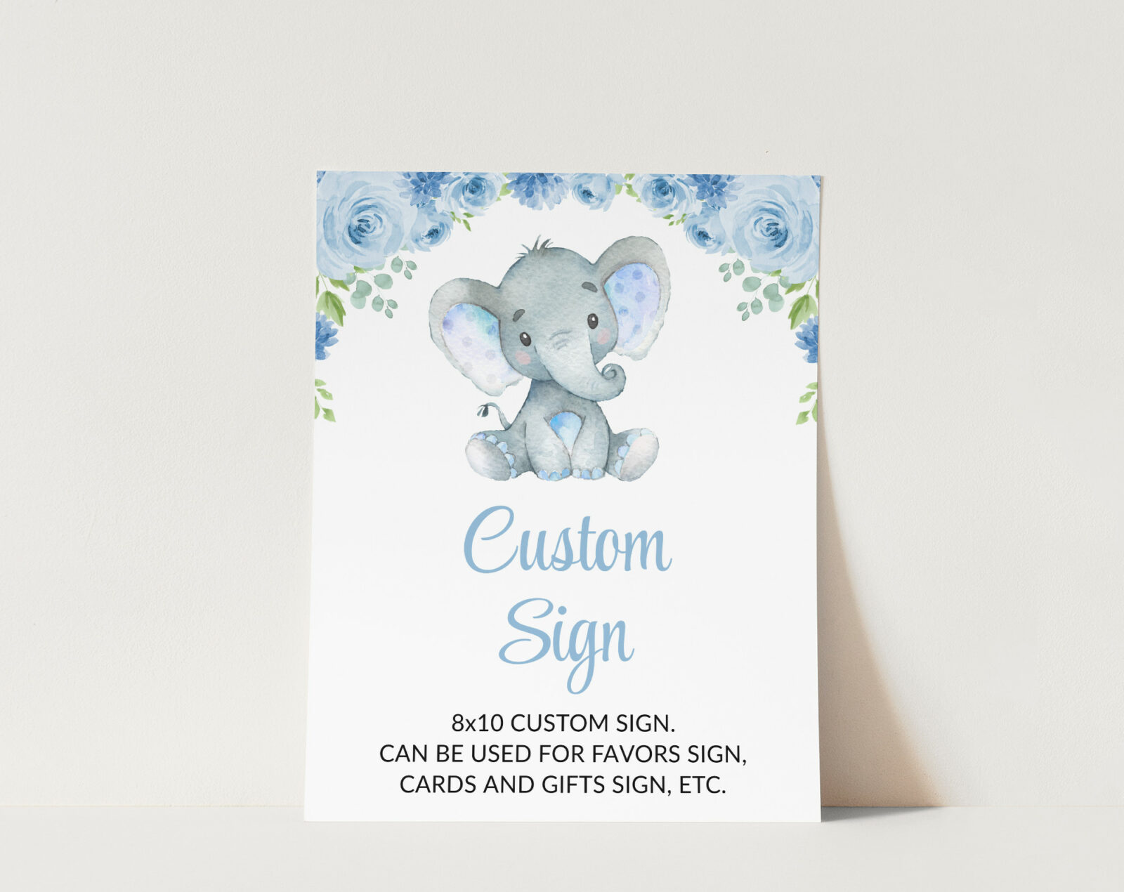 Baby Elephant Custom Sign - Baby Shower Sign - Party Sign