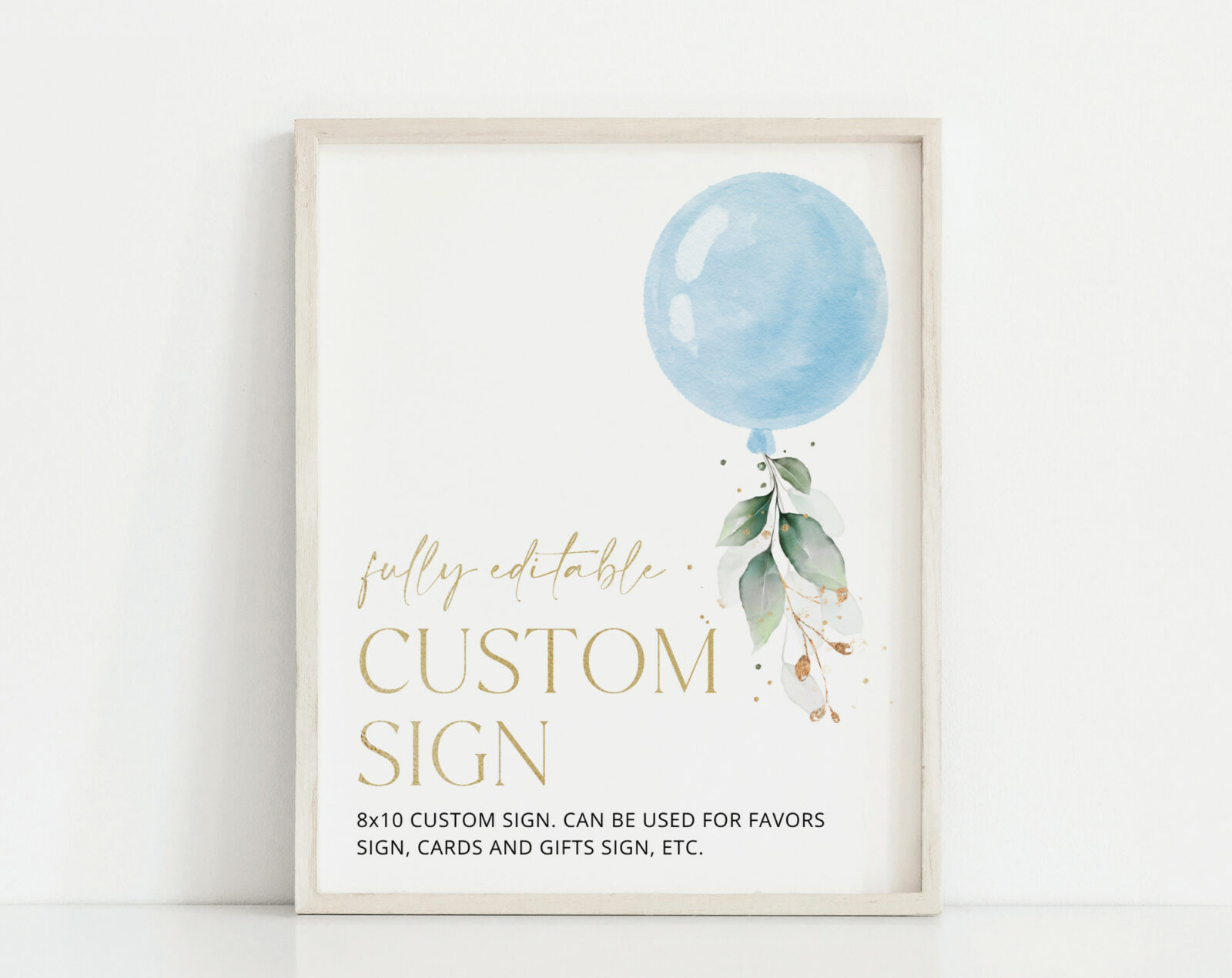 Blue Balloon Welcome Sign - Baby Shower Sign - Party Sign