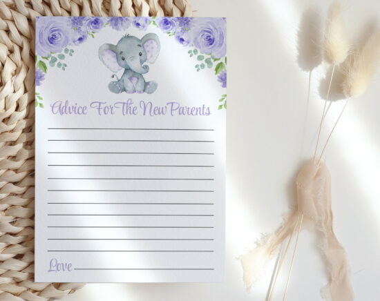 Cute Elephant Baby Shower Games - Set of 3 Games