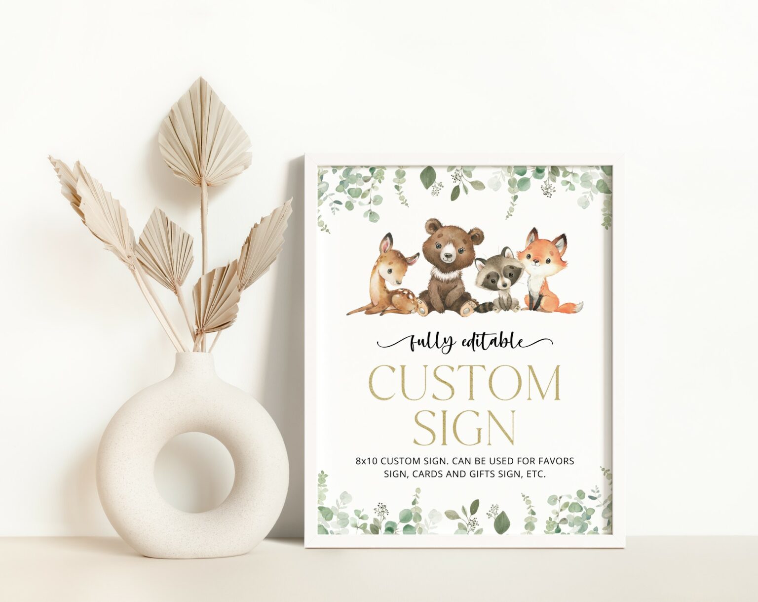 Forest Animals Custom Sign - First Birthday - Birthday Sign