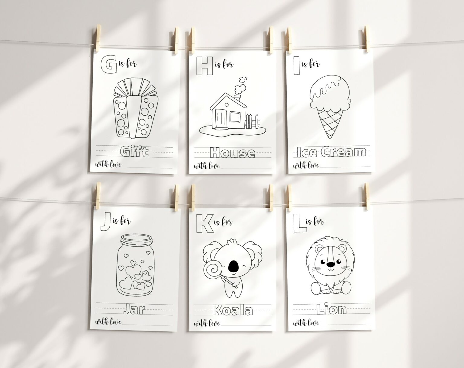 Baby's First ABC Book - Coloring Pages - Baby Shower Activity