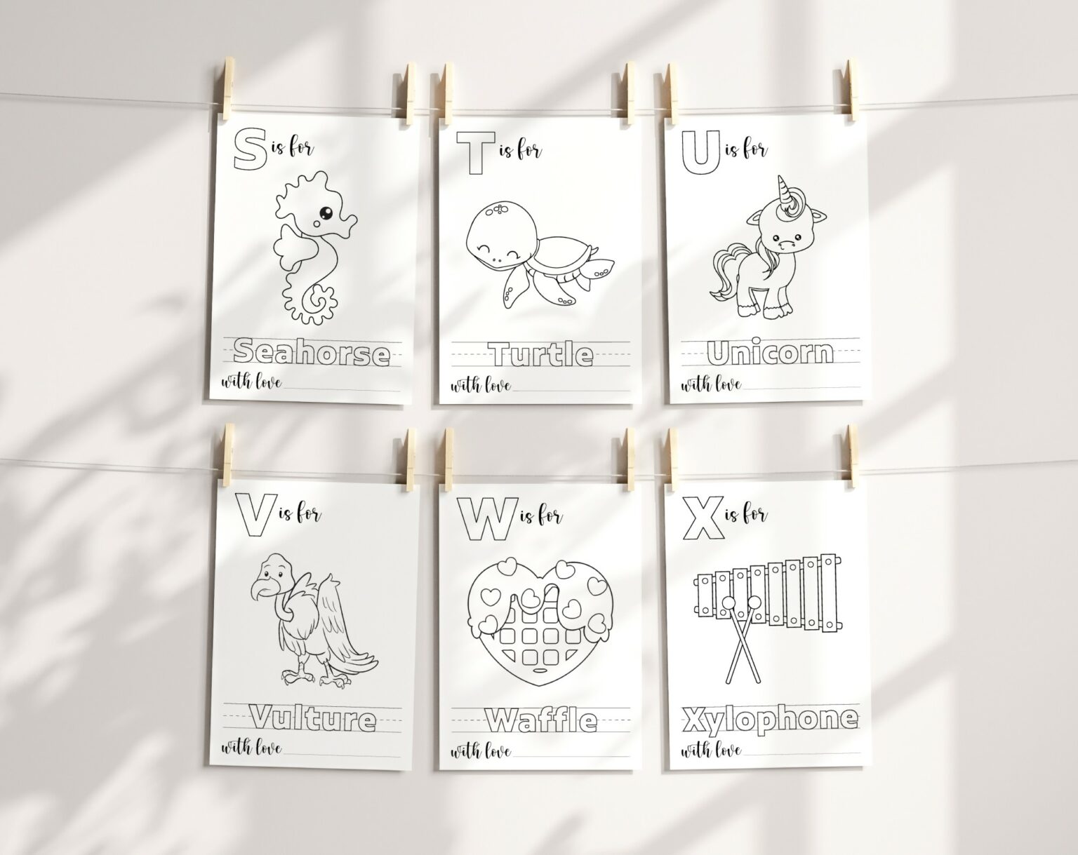 Baby's First ABC Book - Coloring Pages - Baby Shower Activity